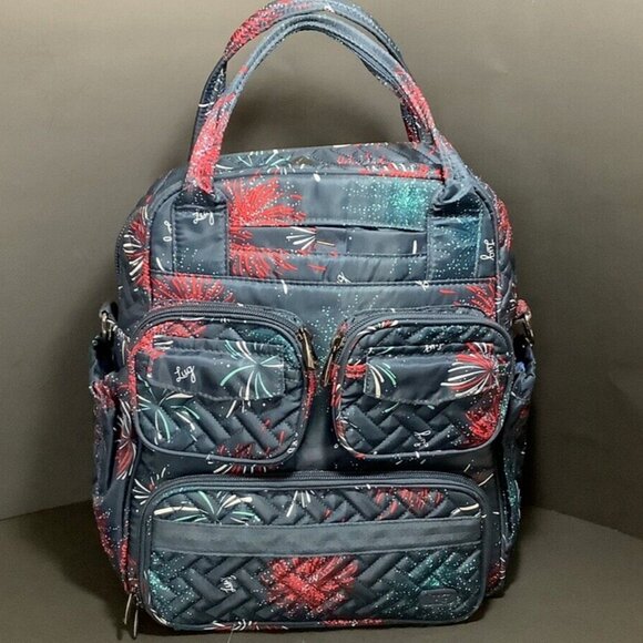 lug | Bags | Lug Mini Puddle Jumper Blue Fireworks Pattern Pockets ...